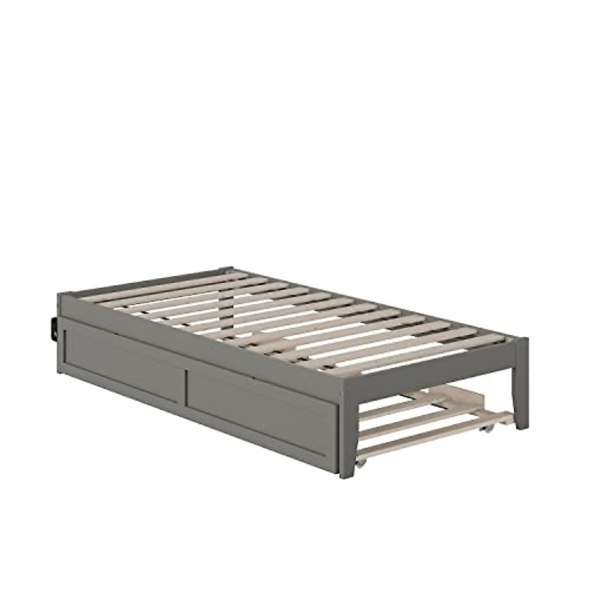 AFI, Colorado Bed with USB Turbo Charger and Twin Trundle, Full, Grey
