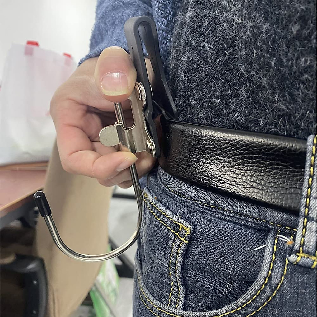 BOOHAO 2 PCS Power Tool Holder Tool Belt Hook Cordless Drill Hook/Single Hook with Metal Clip for Easy Attachment