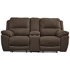 Signature Design by Ashley Next-Gen Gaucho DBL REC PWR Loveseat w/Console, 80"W x 41"D x 43"H, Dark Brown