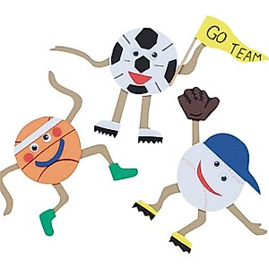 Team Sports Magnets Craft Kit (Pack of 12)