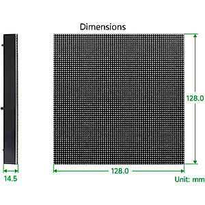 waveshare RGB Full Color LED Matrix Panel 64x64, 4096 RGB LEDs, 2mm Pitch, Adjustable Brightness, Display Text, Colorful Image, Animation,Compatible with Raspberry Pi/Raspberry Pi Pico / ESP32