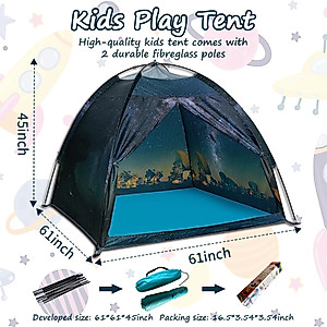 Mnagant Kids Play Tent-61”x61”x45”Imaginative Play Popup Tent Space World Tent for Kids Indoor/Outdoor Fun-Kids Galaxy Dome Tent Playhouse for Boys and Girls,Perfect Kid’s Gift