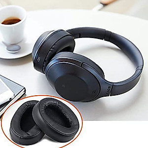 Replacement Ear Pads for Sony WH-H900N Headphones, Earpads Cushions for Sony WH900N MDR-100ABN Headset, Softer Protein Leather, Superior Noise Isolation, Soft and Comfortable Memory Foam (Black)