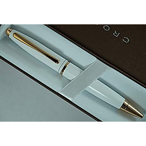 CROSS WHITE MEDALIST AND 23KT ROSE GOLD BALLPOINT PEN