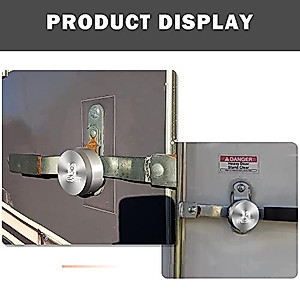 RESET-903 Heavy Duty Hidden Shackle Padlock,Keyed Different Trailer Lock,Van Lock, Truck Door Padlock,Hockey Puck Lock,Solid Steel,Sliver