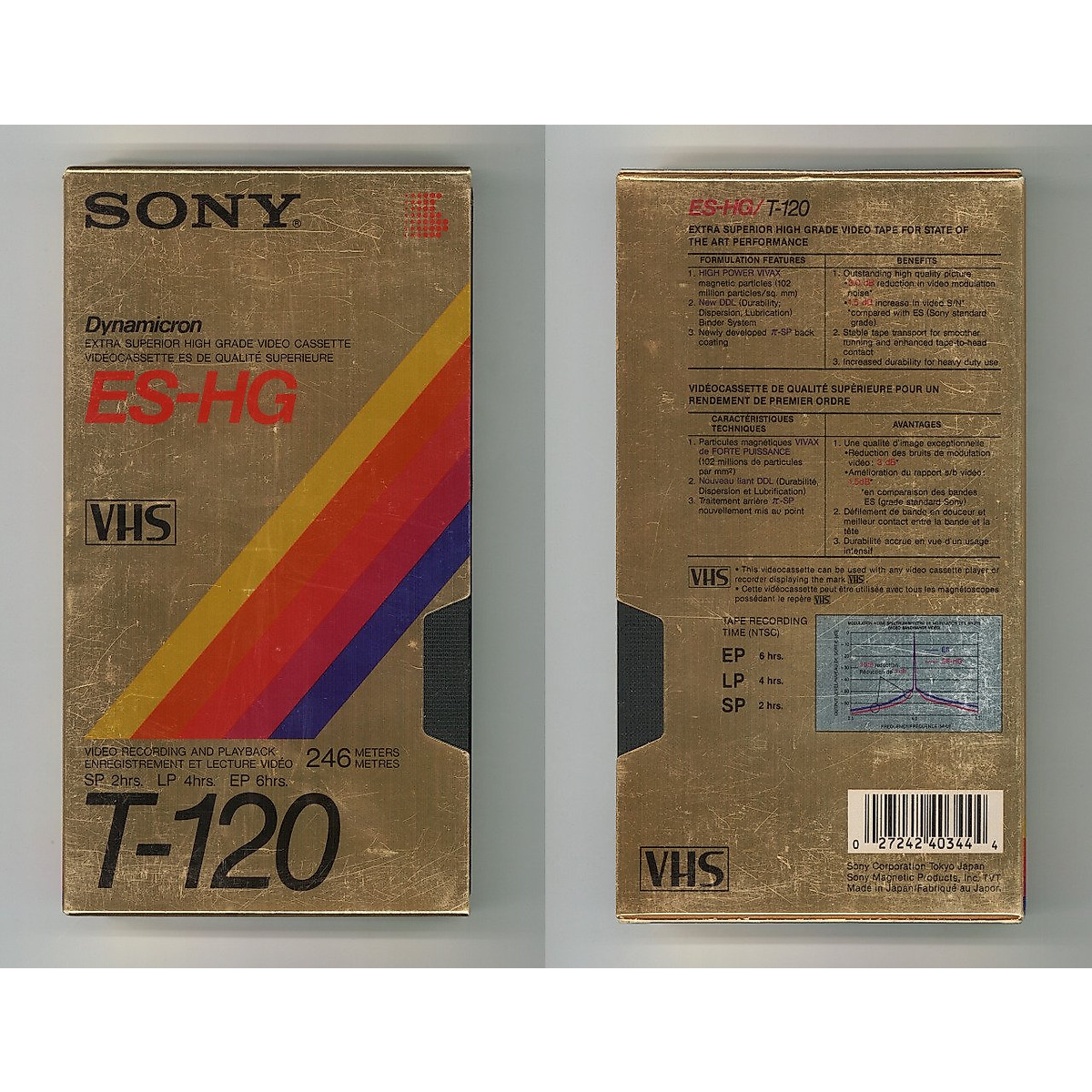 Sony Dynamicron ES-HG Blank VHS Tape