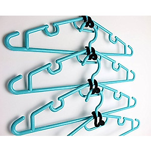 KISEER Mini Cascading Hanger Hooks, 50 Pcs Hanger Connection Hook for Clothes Hanger or Velvet Hanger (Black)