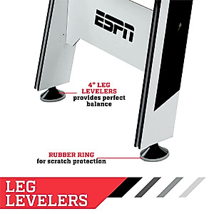 Air Hockey Game Table with Table Tennis Top Set ESPN 72 inch Power Play 2 in 1 for Kids & Adults Arcade Style LED Electronic Scorer Includes Accessories 2 Pushers & 2 Pucks, for Game Room Garage White