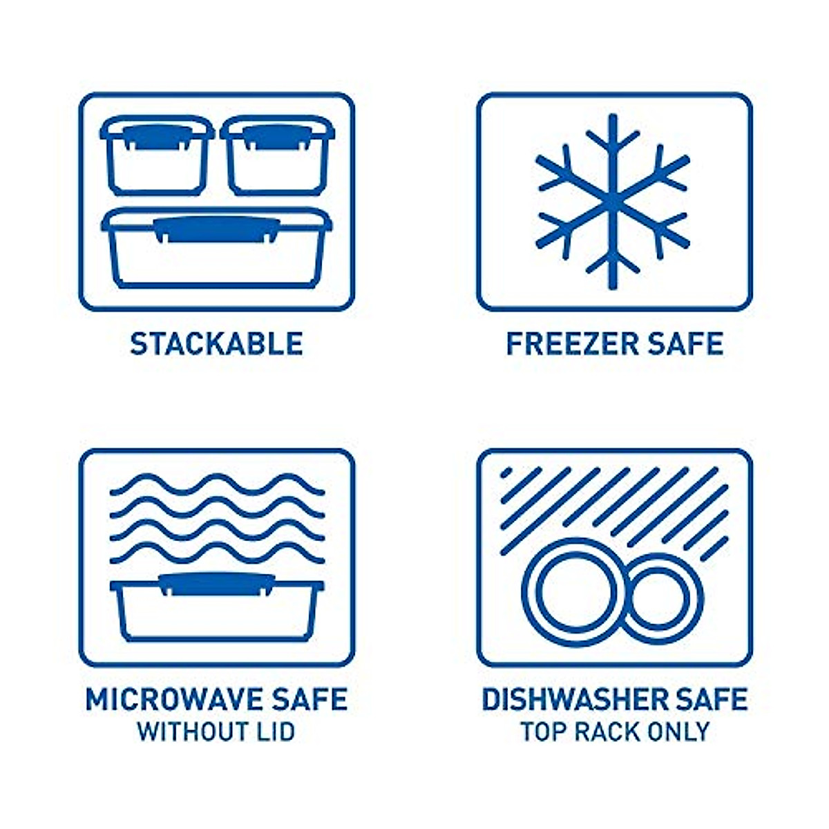 Sistema 3-Piece Food Storage Containers with 2 Compartments and Lids for Meal Prep, Dishwasher Safe, 11.8oz, Clear/Blue, 3 count (Pack of 1)