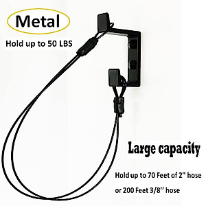 Swimming Pool Vacuum Hose Hanger, Wall Mount Heavy Duty Pool Hose Hanger Hook for Pool Hose, Garden Tools, Swimming Pool Accessories - Hold Up to 60 Feet 2’’ Hose (Hold 50 LBS), No Hose