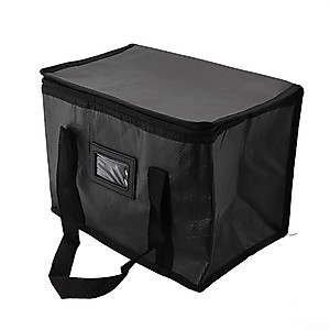 Food Insulation Bag, Insulated Food Delivery Bag for Hot and Cold Meal Double Closure Grocery Tote Insulation Bag with Front Compartment(28L)