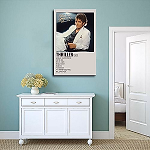 DRWW Michael Jackson Thriller 90s Vintage Poers for Room Aehetic Canvas Poer Wall Art Der Print Picture Paintings for Living Room Bedroom Deration 12×18h(30×45cm) Unframe-yle1
