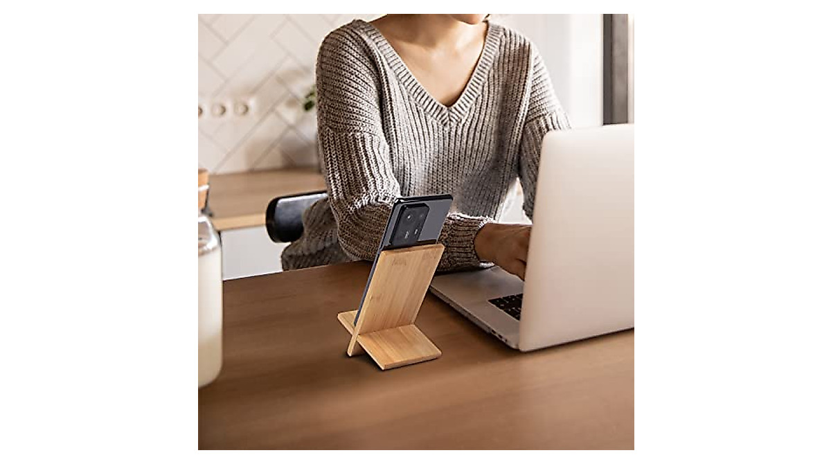 BARUHARI Bamboo Mobile Stand for Smartphones & Tablets