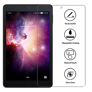 XunyLyee [2 Pack Screen Protector for Alcatel Joy Tab 2/ Tab kids 2 (8.0 Inch) Tempered Glass Easy Installation