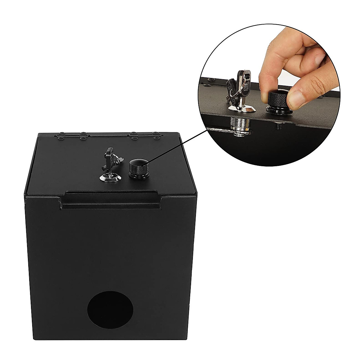 Hooke Road Tacoma Console Storage Safe Lockbox Compatible with Toyota Tacoma 16-23 3rd Gen Pickup Truck