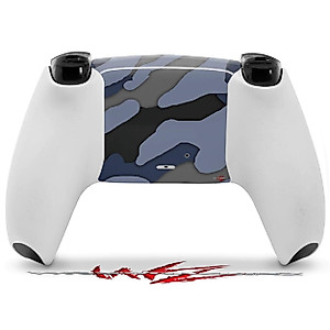 WraptorSkinz Skin Wrap compatible with Sony PS5 DualSense Controller Camouflage Blue (CONTROLLER NOT INCLUDED)