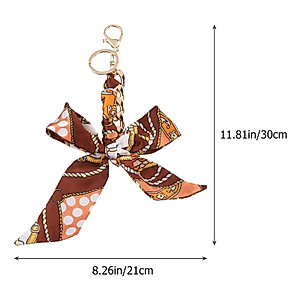 OSALADI Bowknot Silk Ribbon Bag Pendant Keychain Fashion Handbag Handle Decor for Purse Tote Bag Handbag