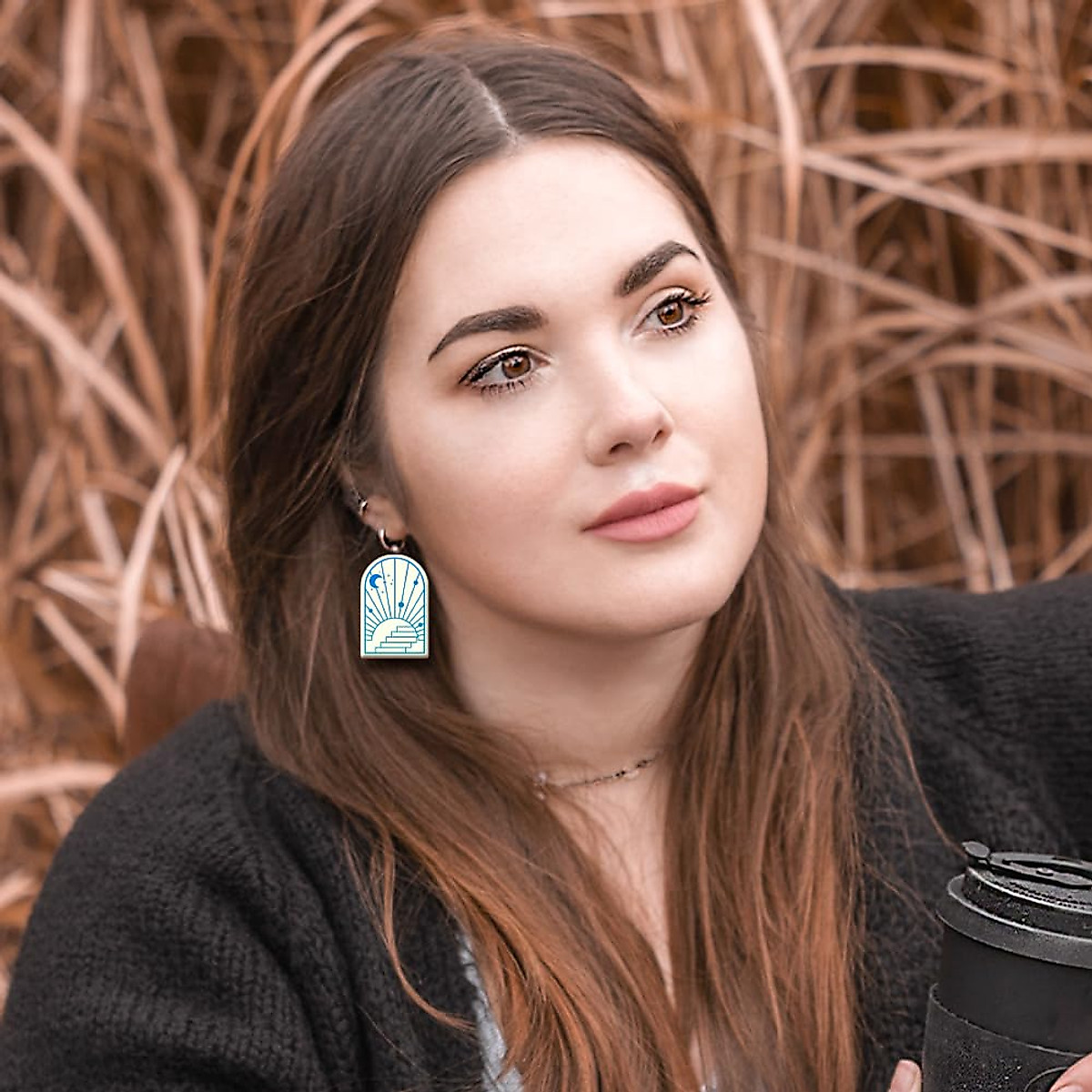 OLYCRAFT 4x5 Inch Clay Stencils Arched Landscape Pattern Silk Screen for Polymer Silk Screen Stencils 9 Styles Landscape Mesh Transfer Stencils Boho Theme Mesh Stencil for Polymer Clay Jewelry Making