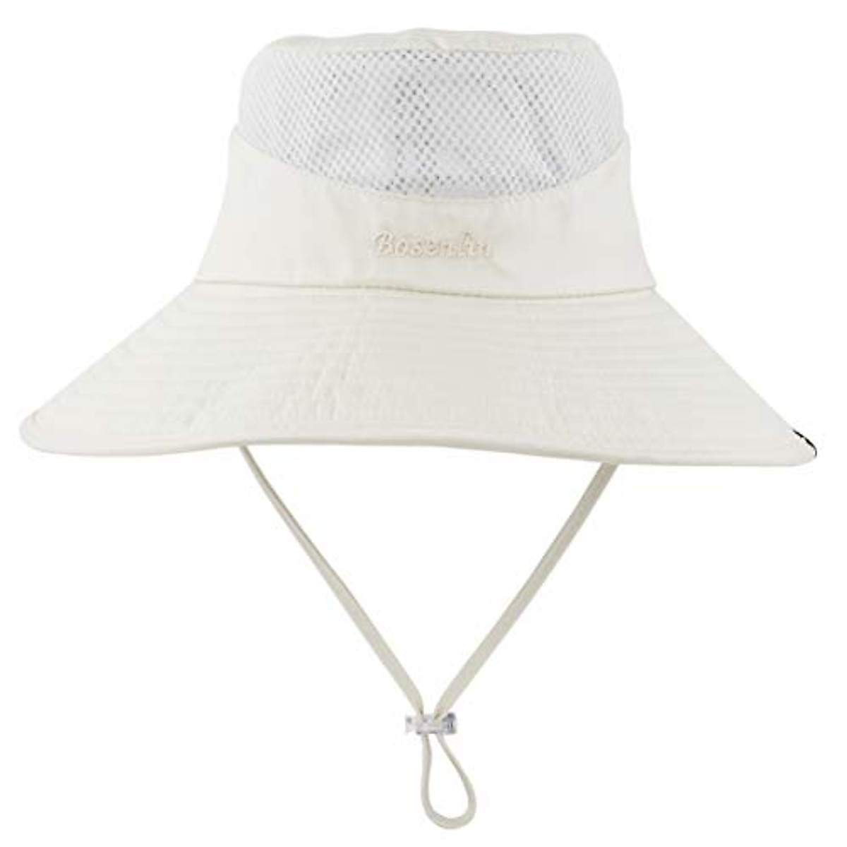 Womens Summer Sun Hat Wide Brim Outdoor UV UPF50 Protection Hats Foldable Packable Ponytail Bucket Cap for Safari Beach Fishing Gardening Beige