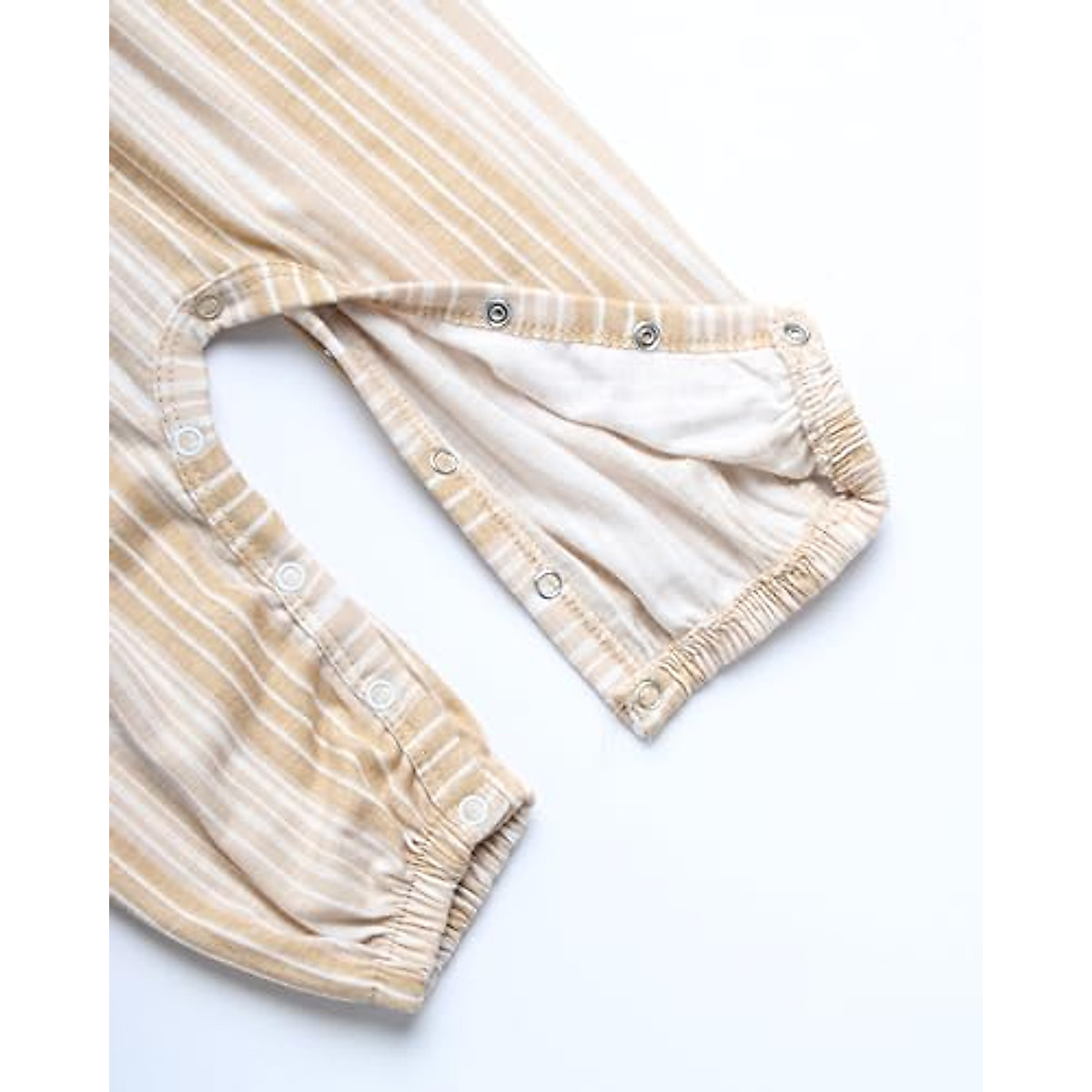 Jessica Simpson Baby Girls' Romper - One Piece Short Sleeve Jumpsuit for Baby Girls with Headband (Infant Sizes: 0-24M), Size 6-9 Months, Yellow Stripe