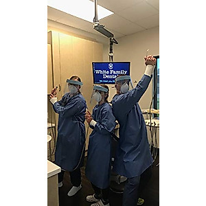 Avery Hill Washable Reusable Medical PPE Level 1 Isolation Gown for Dentists, Hygienists, Doctors, Nurses and Medical Personnel - Blue - Large