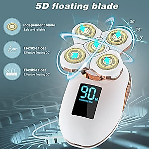 Electric Razors for Women, Facial Hair Removal, Bikini Trimmer, Shaver for Women, Wet and Dry Lady Hair Remover for Legs Body Face, Painless Womens Electric Shaver Cordless Women's Grooming