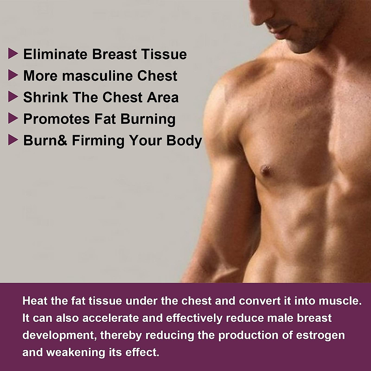 Gynecomastia Reduction Spray, Gynecomastia Chest Tightening Spray Reduction Cellulite Spray, Auchest Chest Cellulite Burner Spray, Prevent Sagging Chest Slim Down (30ml)