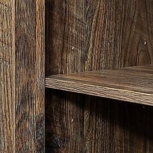 SSLine Rustic Coffee Bar Cabinet Farmhouse Elegant Kitchen Sideboard Living Room Storage Cabinet w/2 Drawers& 3 Doors Dining Room Buffet Accent Console Table for Entryway Hallway -Antique Brown