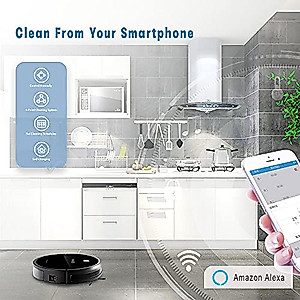 imass Robot Vacuum and Mop,2600PA Strong Suction, Wi-Fi Connectivity App Control, Self Charging,Good for Pet Hair, Care Carpet, Hardwood, Tile Floor