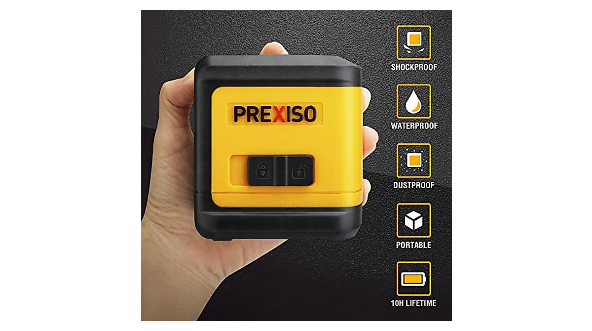 PREXISO 30FT Self Leveling Cross Line Laser Tool