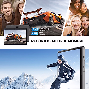 NORTH BISON Android Tablet, 10.1 Inch Android 13 Tablet, 6GB RAM 128GB ROM, 1TB Expand, Tablet with 8000mAh Long Battery,Tablet with Dual Camera, WiFi, Bluetooth, HD Touch Screen, GMS Certified-Black