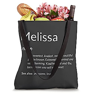 Melissa Is Kind Hearted Funny Name Definition Melissa Tote Bag