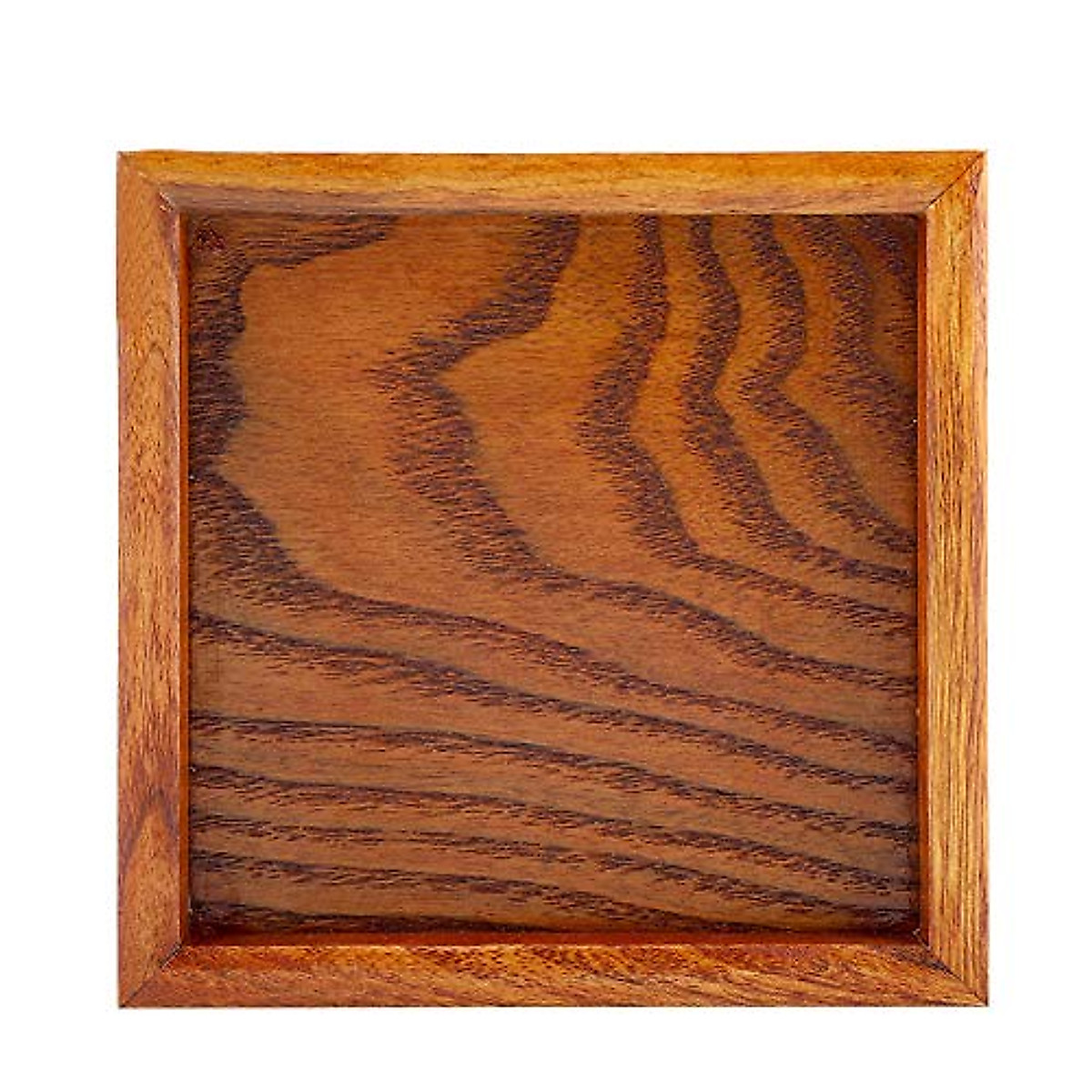 Wooden tea tray, coffee/sushi/snack/tea serving tray for breakfast, square food serving plate for home Ottoman cafe restaurant shop(12.512.5cm)