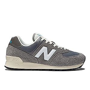 New Balance Men's 574-V2 Lace-up Sneaker, Grey/White, 12