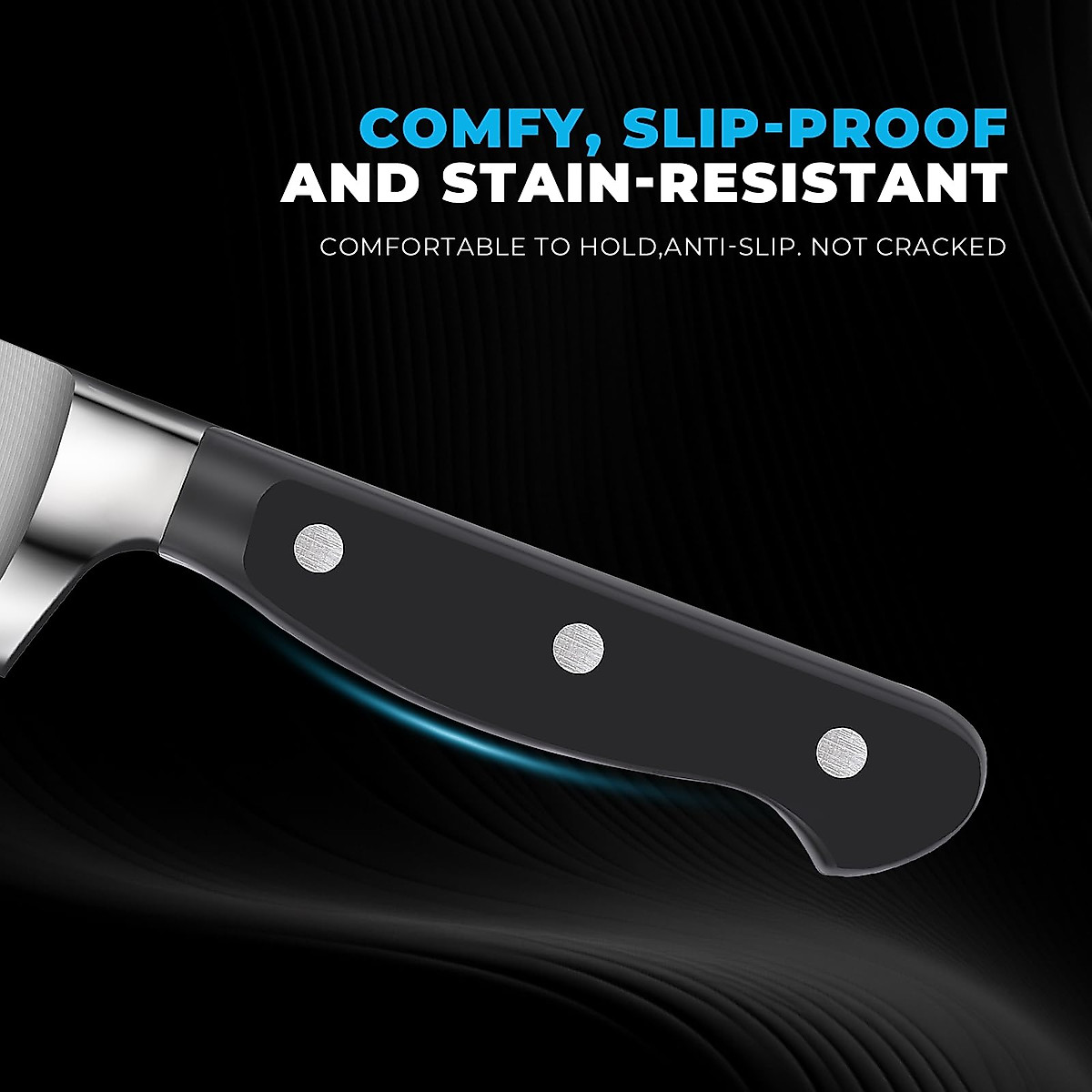 ZHANG XIAO QUAN Chinese Cleaver Chef Knife Kitchen Meat Cleaver - 9" Stainless Steel Chopping Knife for Meat Cutting - Safe Non-stick Coating Blade - Full Tang Anti-Slip Pear Wooden Handle