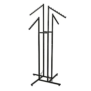 SSWBasics 4-Way Clothing Rack with Slanted Arms - Boutique Vintage Finish