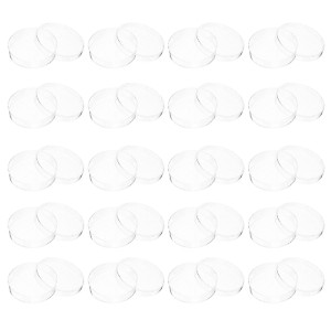 Petri Dishes Agar Plates, Plastic Petri Dish with Lid 70mm Petri Plates for Lab Experiment Biology Microbiology Studies School Teaching, 20pcs