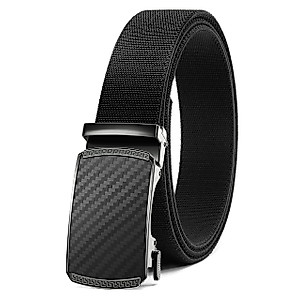 CHAOREN Ratchet Elastic Belt for Men - Nylon Web Adjustable Belt 1 3/8" Fabric Golf Belt - for Casual Wear