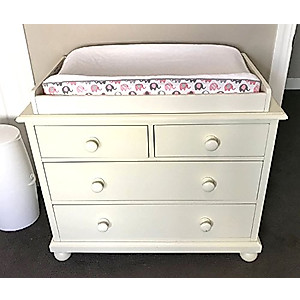 Vera Elephant 100% Cotton Velour Baby Changing Pad Cover (Petal Grey)