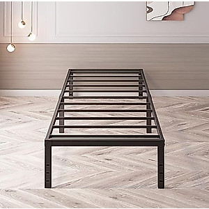 caziwhave Twin XL Bed Frame 18 Inch High Max 3500 lbs Heavy Duty Metal Mattress Foundation Platform Sturdy Steel Slat Support Twin XL Size No Box Spring Needed Easy to Assembly Noise Free Non Slip