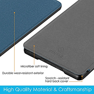 Fintie Slimshell Case for 6" Kindle Paperwhite (10th Generation, 2018 Release) - Premium Lightweight PU Leather Cover with Auto Sleep/Wake for Amazon Kindle Paperwhite E-Reader, Twilight Blue