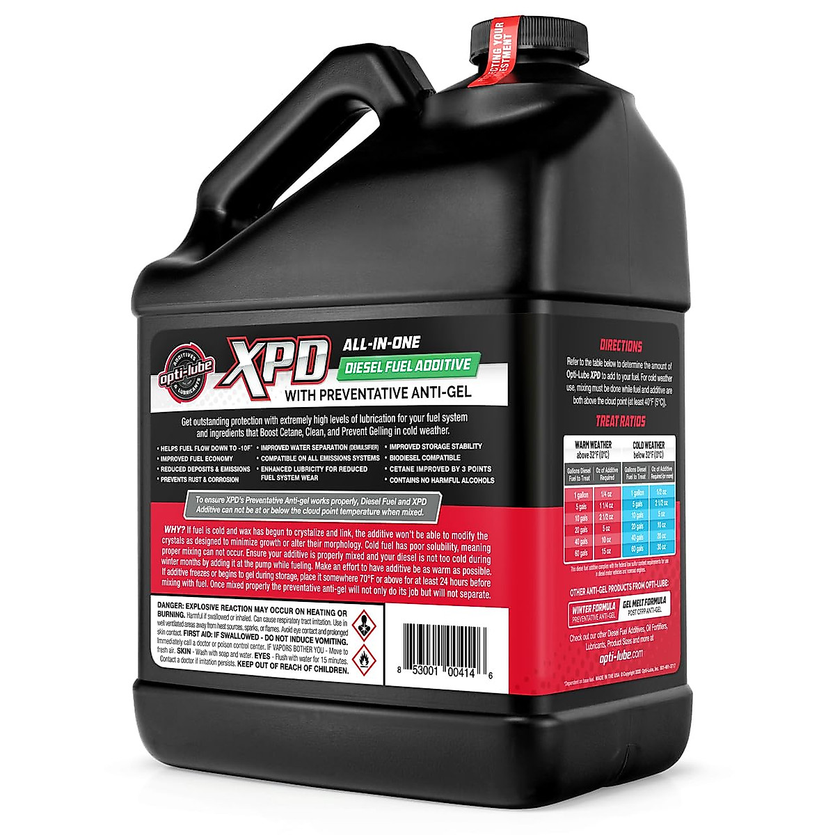 Opti-Lube XPD All Seasons Diesel Fuel Additive: 1 Gallon with Accessories (1 Hand Pump & 2 Empty 8oz Bottles) (1 Gallon XPD with Hand Pump and Regular Accessory Bottles)