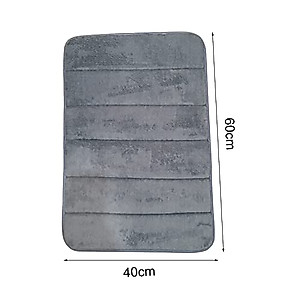 C-LARSS Memory Foam Floor Mat, Comfortable Quick Drying Bathroom Rugs, Non-Slip Ultra Absorbent Mat for Shower Wine Red