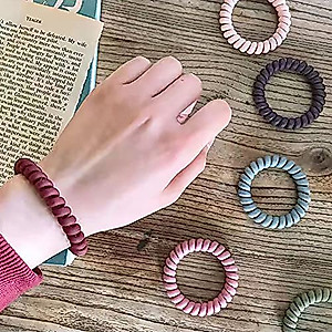 Aolalow 6pcs Wrist coil Wrist Stretchable Wristband Wristlet Keychain Wrist Key Chain Wristlet for Sauna Gym Pool ID Badge Holder Key…