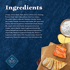 Blue Buffalo Wilderness Wild Delights Meaty Morsels Natural Wet Cat Food, Chicken & Salmon in Tasty Gravy, 3-oz. Cans, 24-Pack