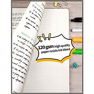 SUNEE Dotted Journal Spiral Notebook - A5 Spiral Bullet Journals with 120gsm Thick Dotted Paper, 3 Pack Dot Grid Notebook Giftable Journal for Women for School, Office, Artist Writing/Drawing, 80 Sheets, 5.7" x 8.3", Blue, Pink, Transparent