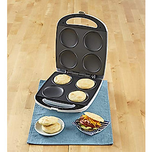 IMUSA USA 4 Slot Electric Arepa Maker with Nonstick Surface (1,200-Watts)