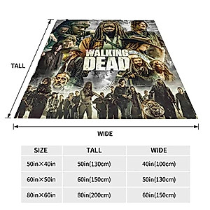 Landosps Nice The Apocalyptic Walking Horror Drama Dead Throw Blanket, Plush Microfiber Halloween Blankets and Throws for Bed, Weighted Air Condition Blanket 40"*50" （100 * 130cm）