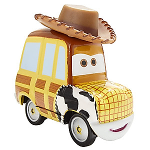 Drive-in Cars Character Vehicles - Inspired by Disney Pixar Movie Cars ~ Woody ~ Yellow and Brown SUV with a Cowboy Hat on Top