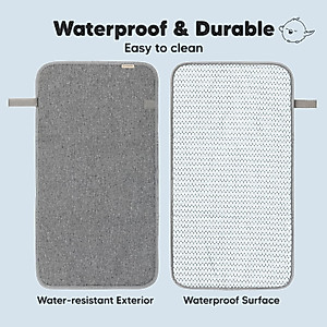KeaBabies Portable Diaper Changing Pad - Waterproof Foldable Baby Changing Mat - Travel Diaper Change Mat - Lightweight Changing Pads for Baby - Baby Changer - Machine Washable